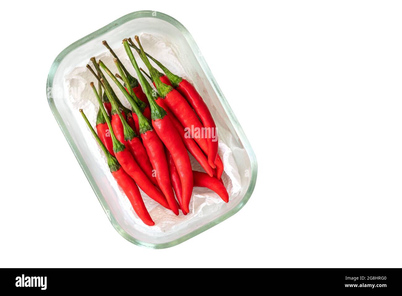 Top view red chilli or Jinda chilli of Thailand. Fresh red chilli in ...