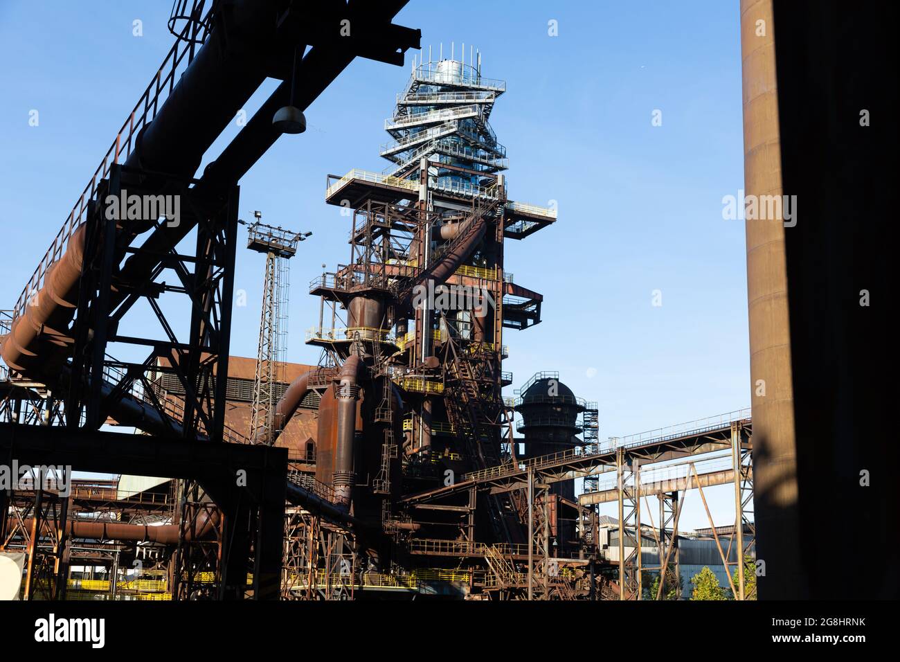 Old factory with iron railing hi-res stock photography and images - Alamy