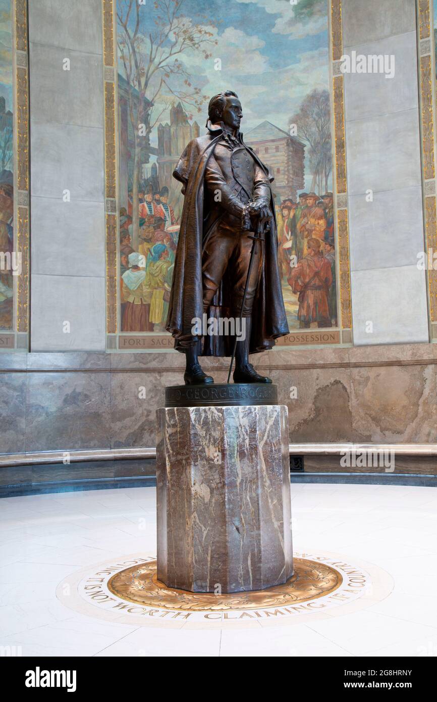 Clark Memorial statue, George Rogers Clark National Historical Park ...