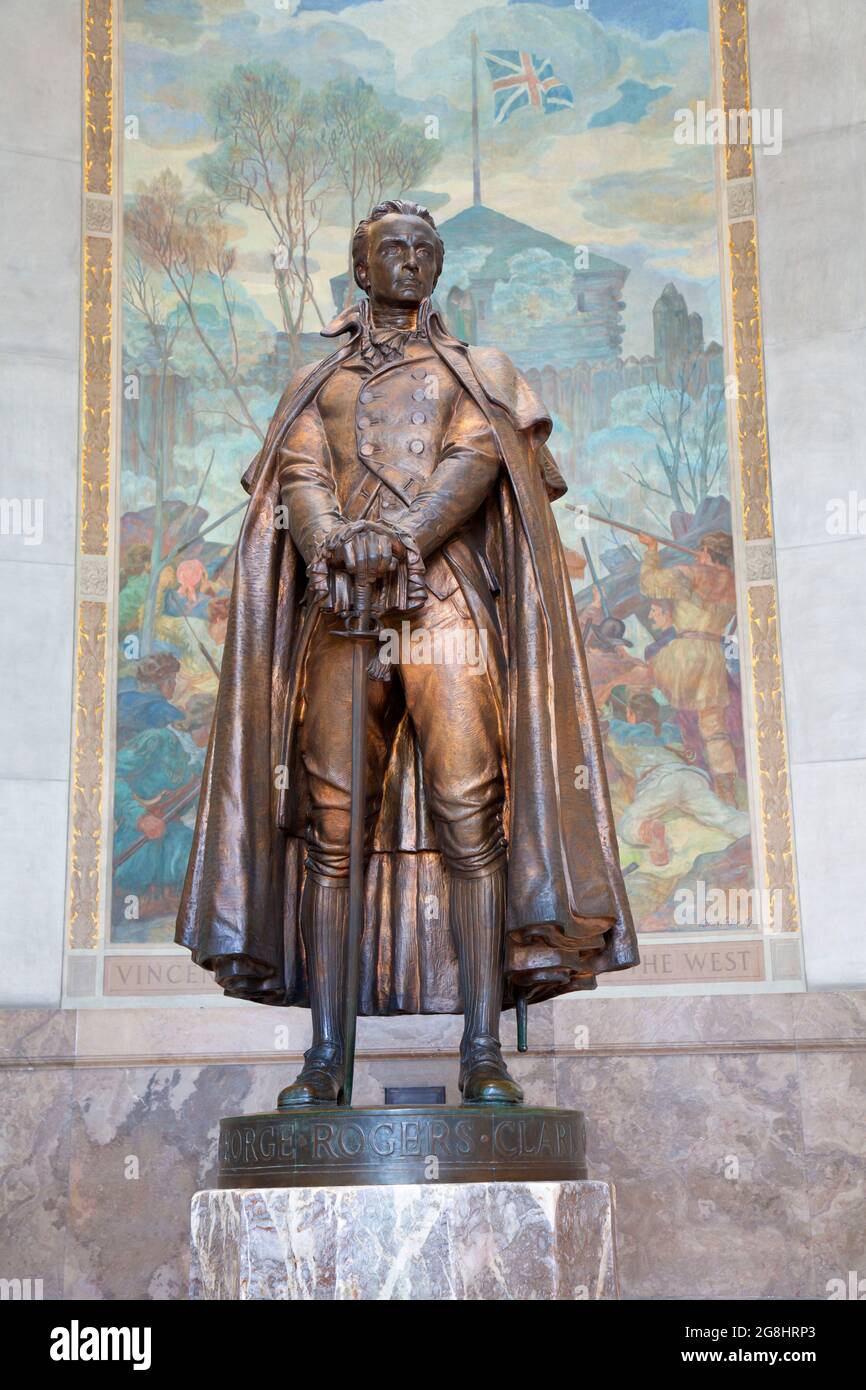 Clark Memorial statue, George Rogers Clark National Historical Park ...