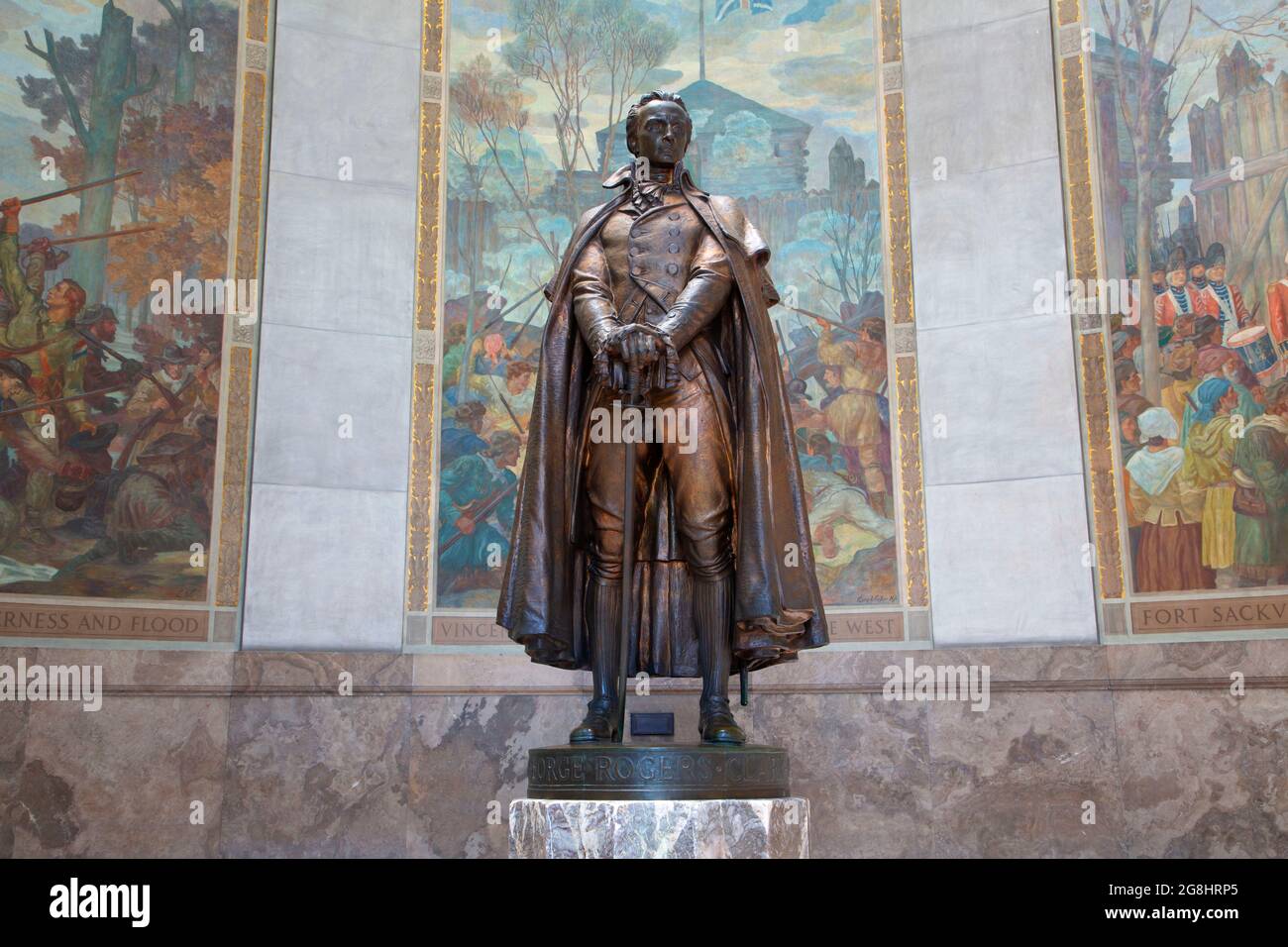 Clark Memorial statue, George Rogers Clark National Historical Park ...