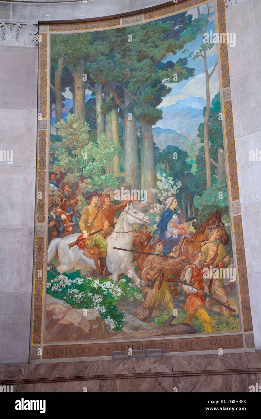 Clark Memorial mural, George Rogers Clark National Historical Park ...