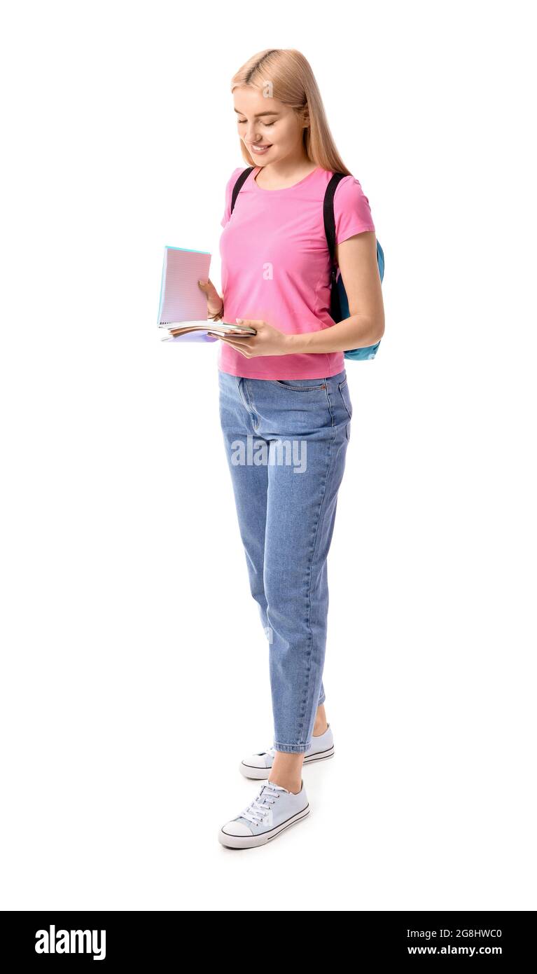 Lesson female studying test books hi-res stock photography and images ...