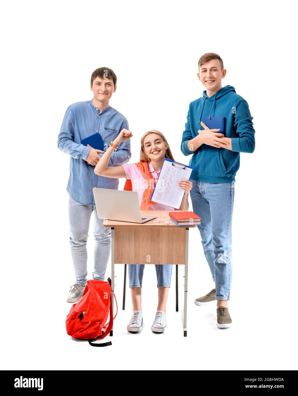 University entrance and students Cut Out Stock Images & Pictures - Alamy