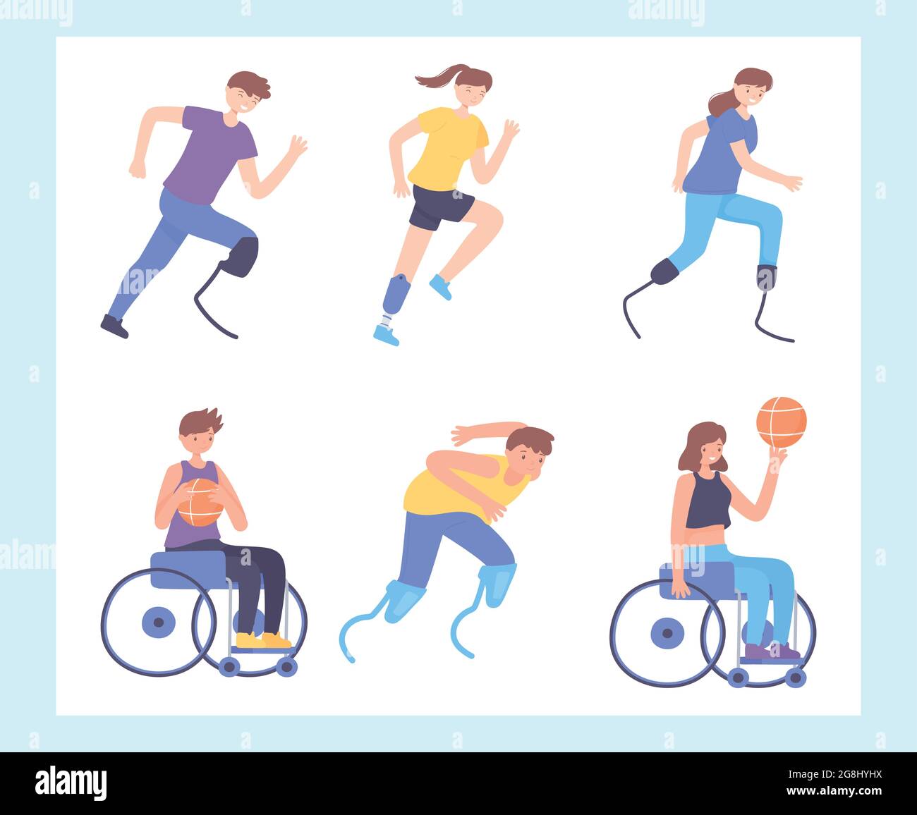 disabled people doing exercise Stock Vector Image & Art - Alamy