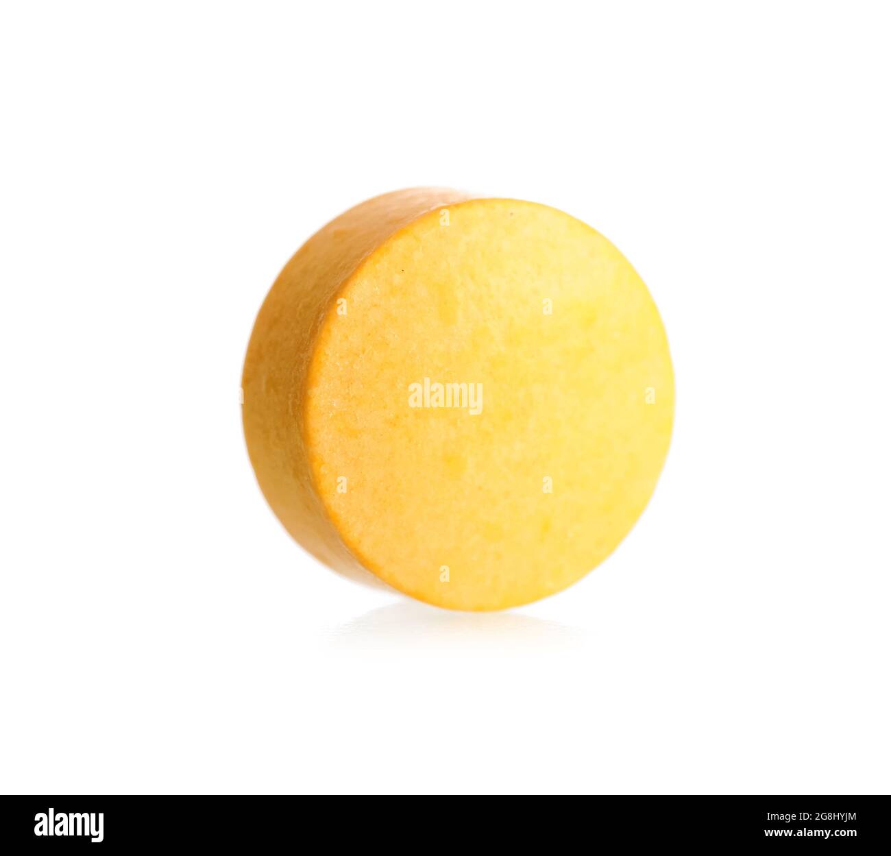 Vitamin K pill on white background Stock Photo - Alamy