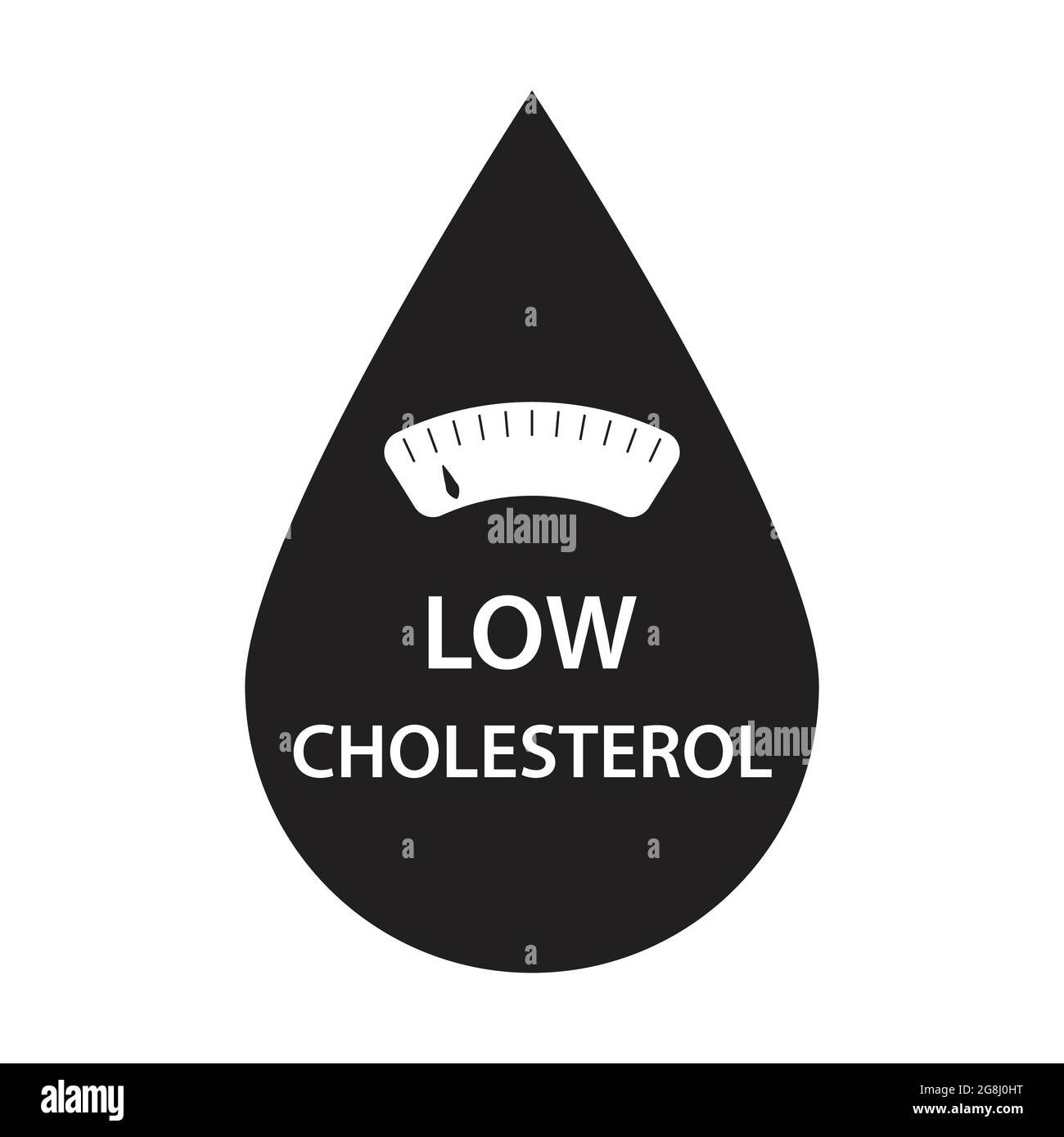 Low cholesterol icon vector heart care cardiology sign dietary low-cal ...