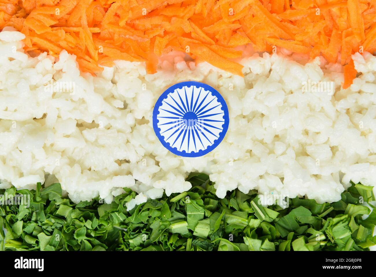 Flag of India made of food as background, closeup Stock Photo - Alamy
