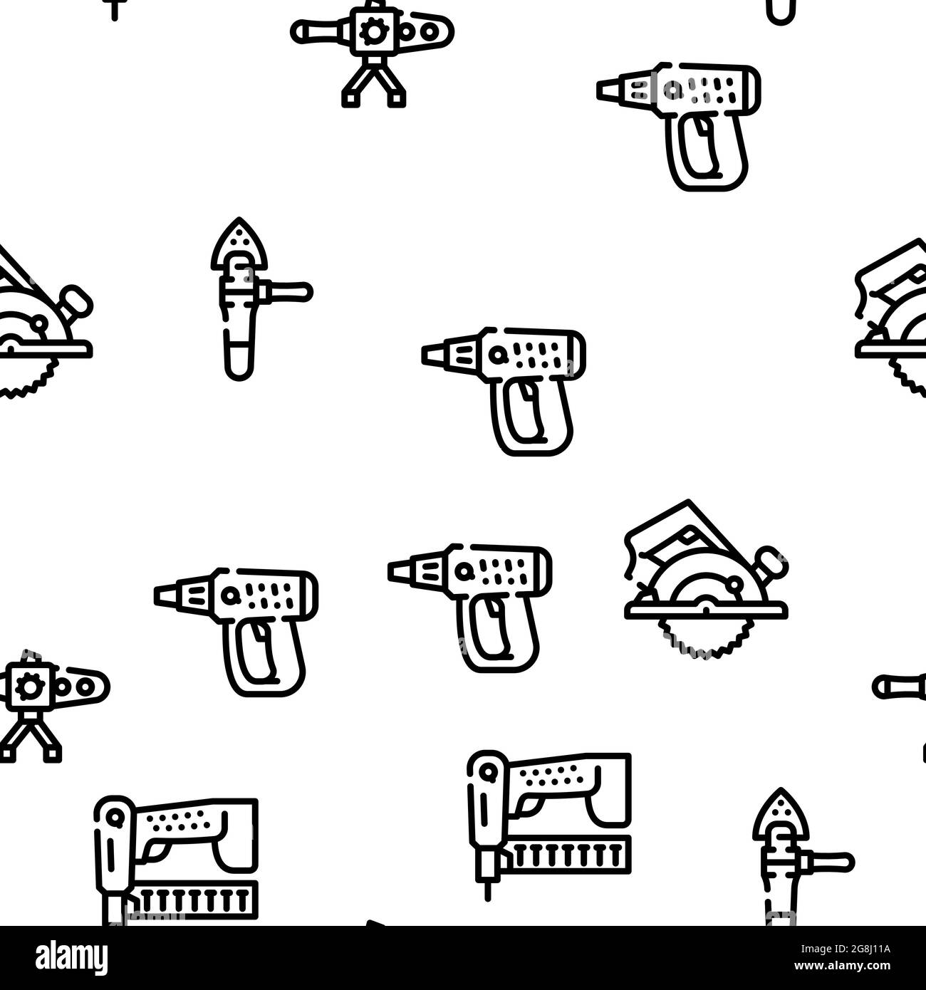 Tools For Building Vector Seamless Pattern Stock Vector Image & Art - Alamy