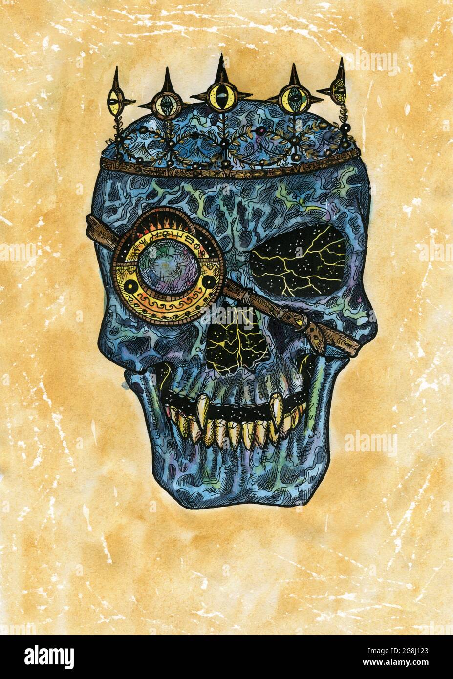 Drawings Of Skulls Wearing Crowns