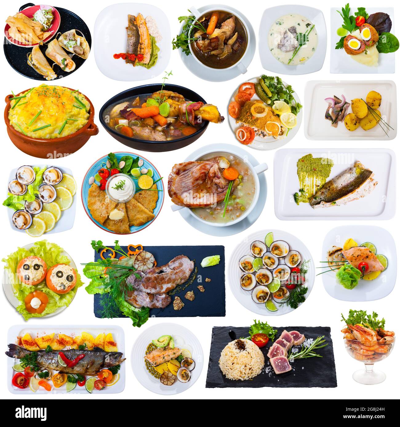 Collection of various dishes Stock Photo - Alamy