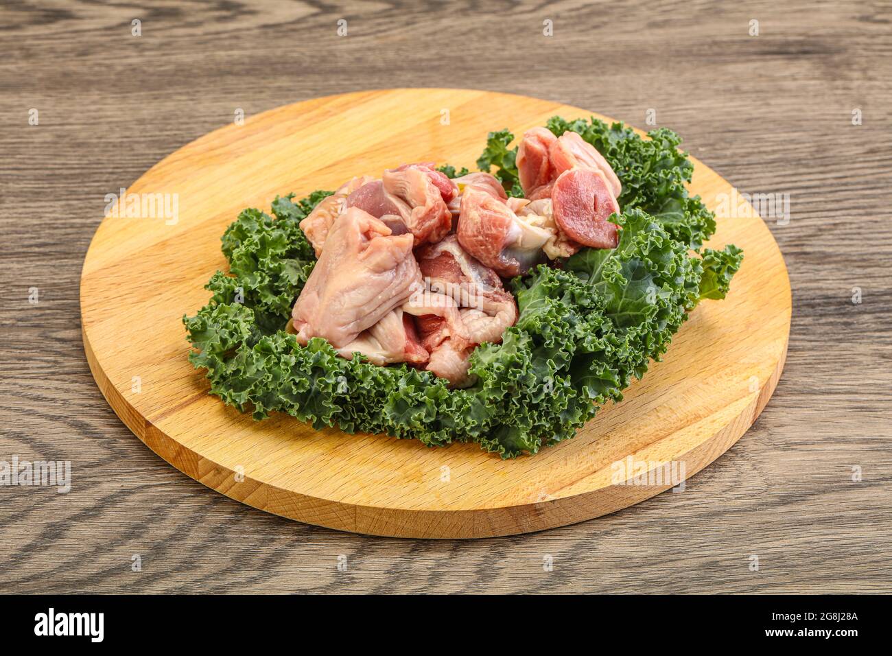 Raw tasty chicken stomach for cooking Stock Photo - Alamy