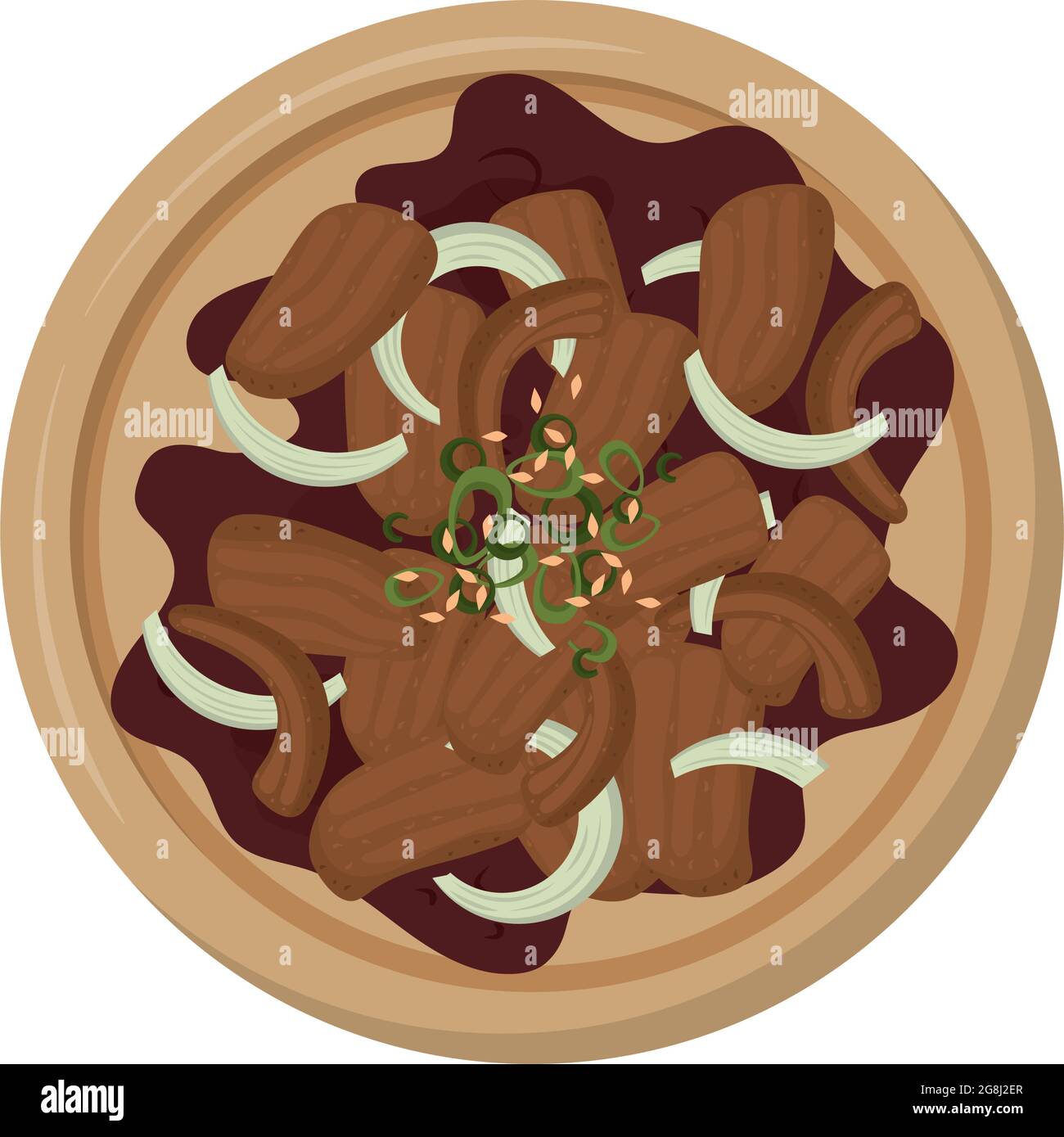 korean soondae sausage Stock Vector Image & Art - Alamy