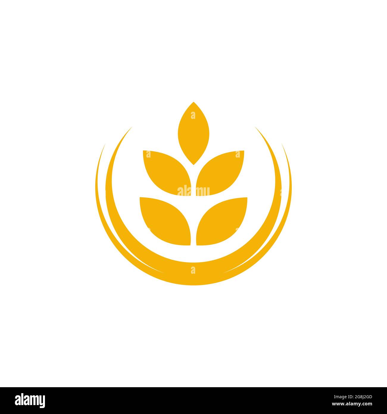 Agriculture wheat rice vector icon design template Stock Vector Image ...