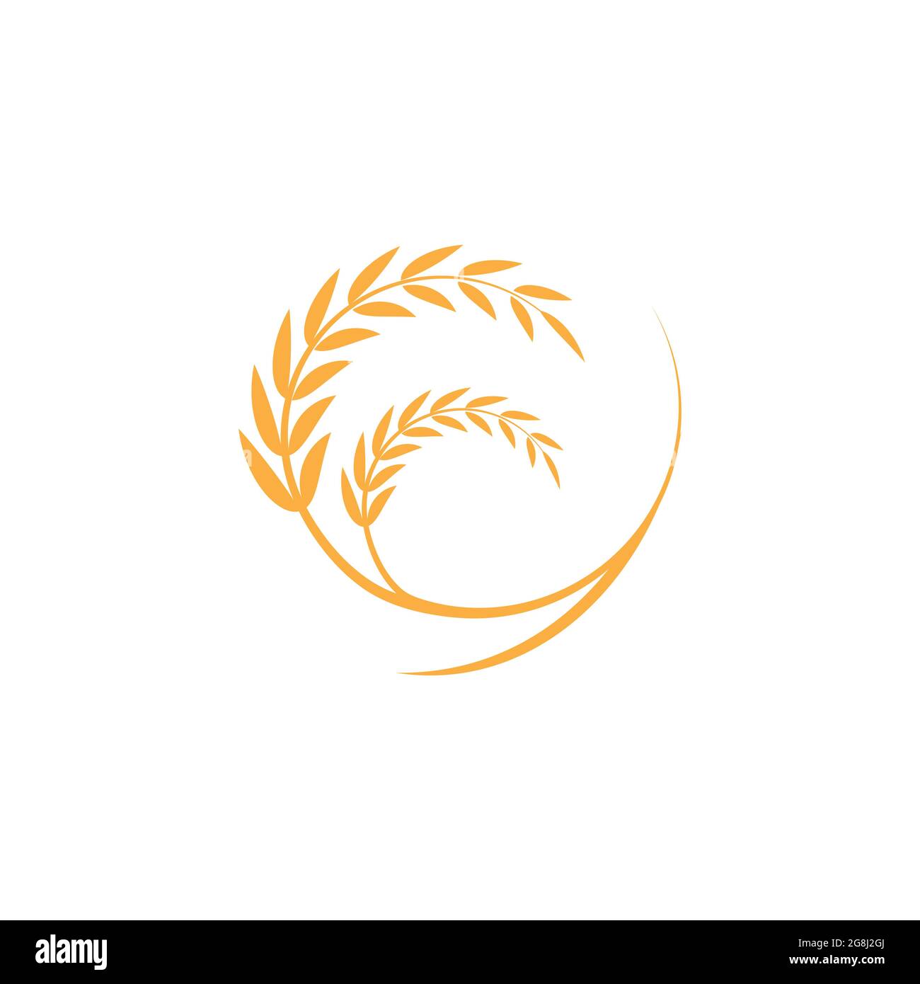 Agriculture wheat rice vector icon design template Stock Vector Image ...