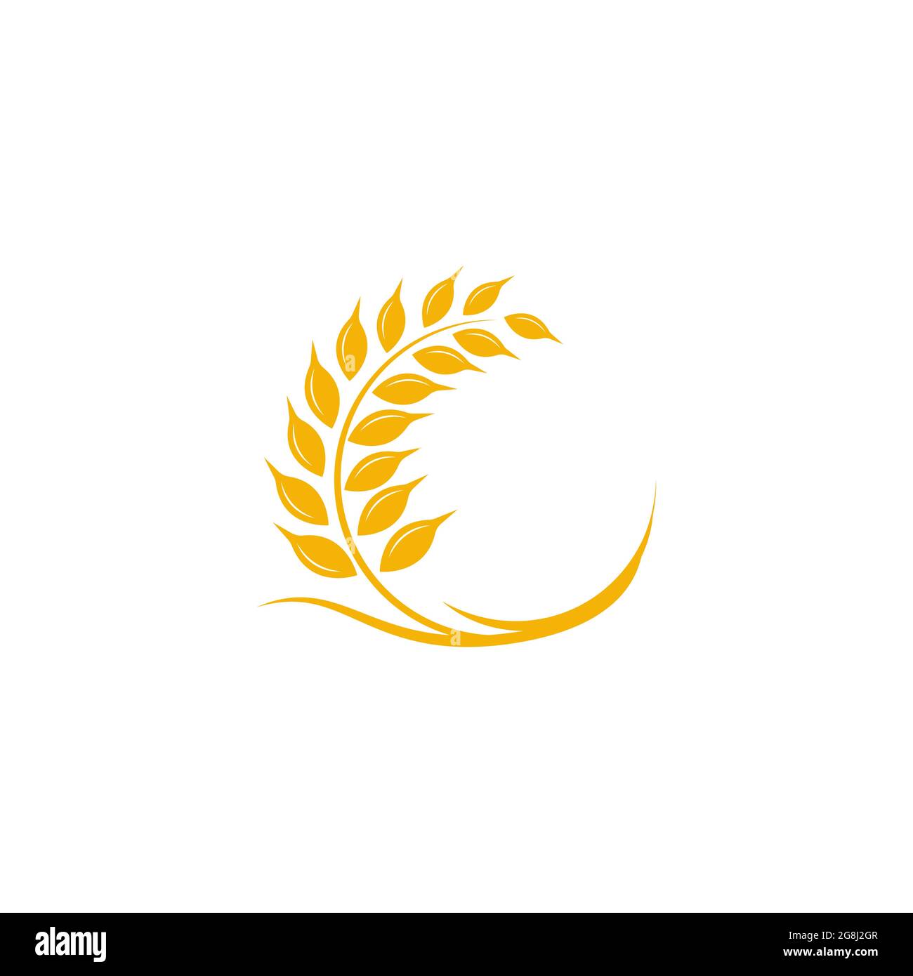 Agriculture wheat rice vector icon design template Stock Vector Image ...