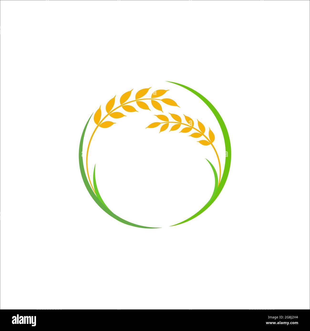 Agriculture wheat rice vector icon design template Stock Vector Image ...
