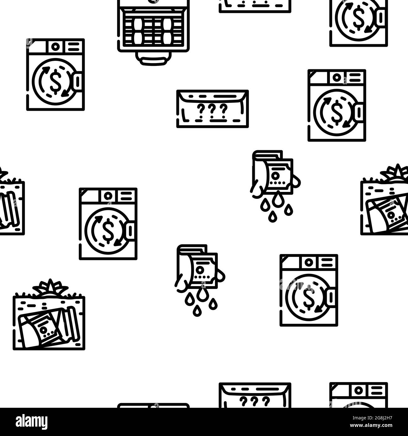 Corruption Problem Vector Seamless Pattern Stock Vector Image & Art - Alamy