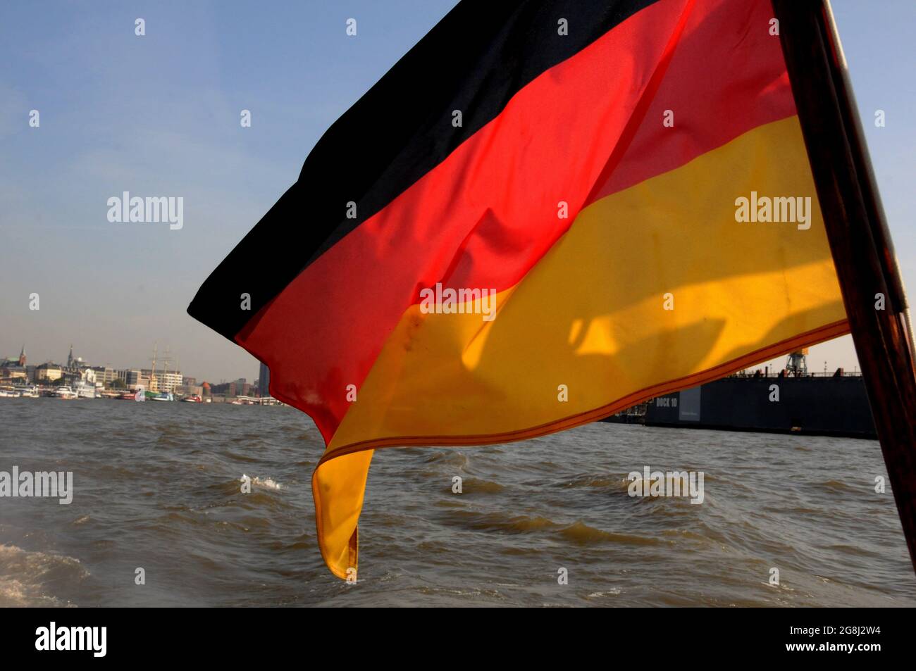 Hamburg /Germany. 06. October 2018.. German aida crusing ship duck on ...