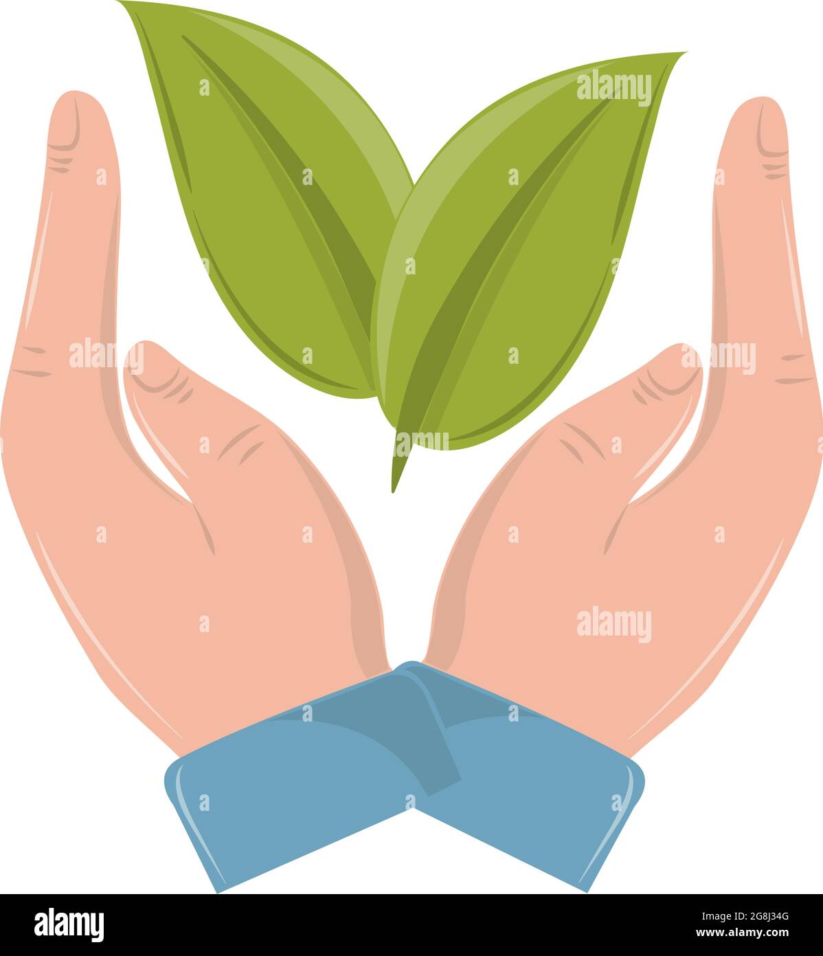 hand with leaves Stock Vector Image & Art - Alamy
