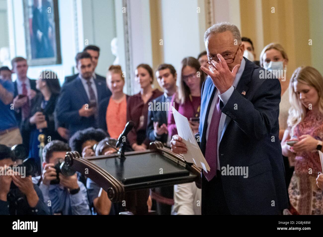 United States Senate Majority Leader Chuck Schumer (Democrat of New ...
