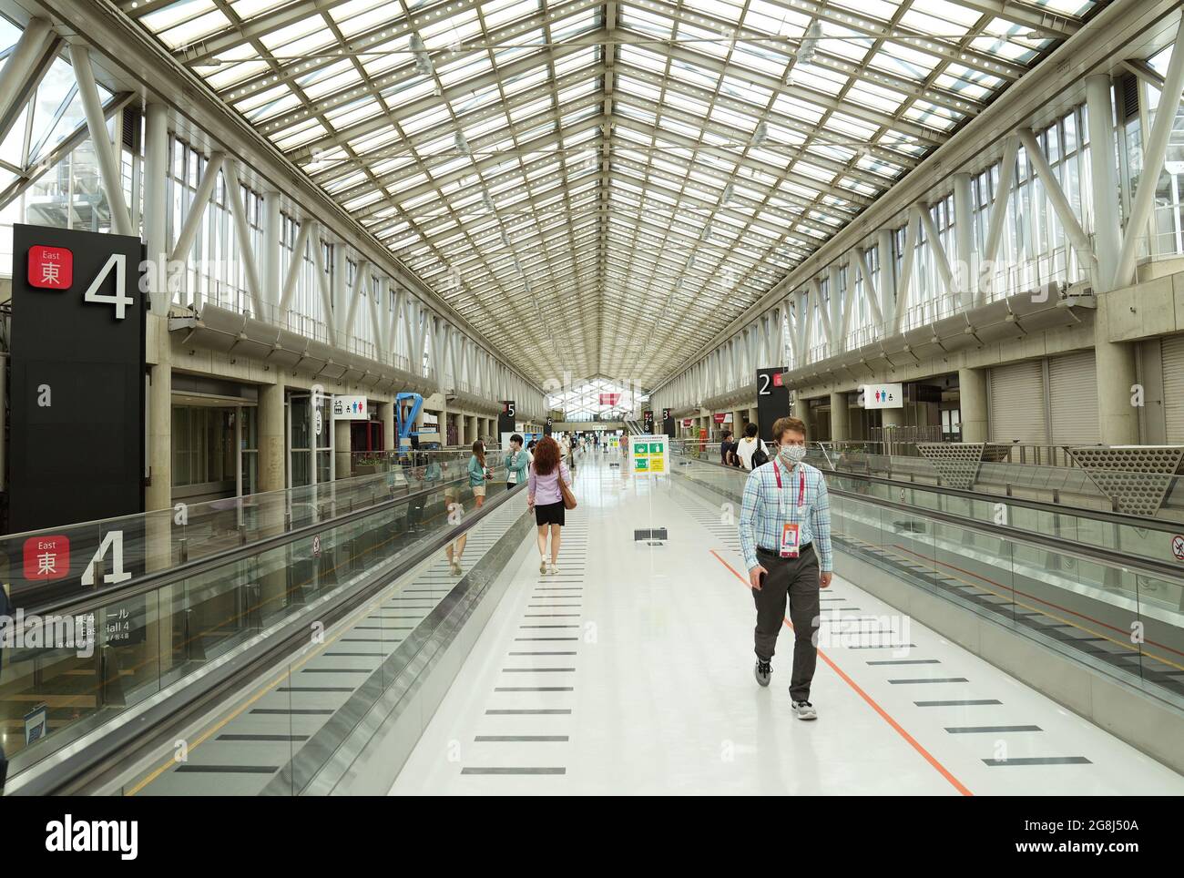 Tokyo, Japan. 21st July, 2021. People walk inside the International ...