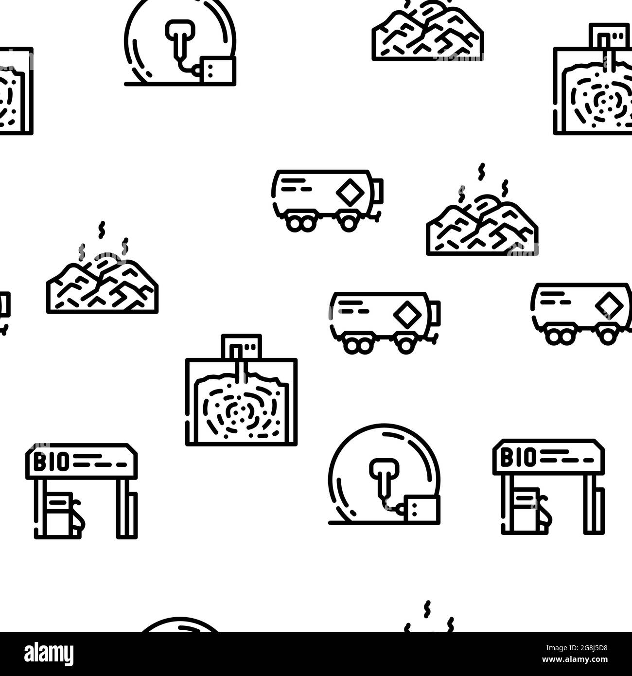 Biogas Energy Fuel Vector Seamless Pattern Stock Vector Image & Art - Alamy