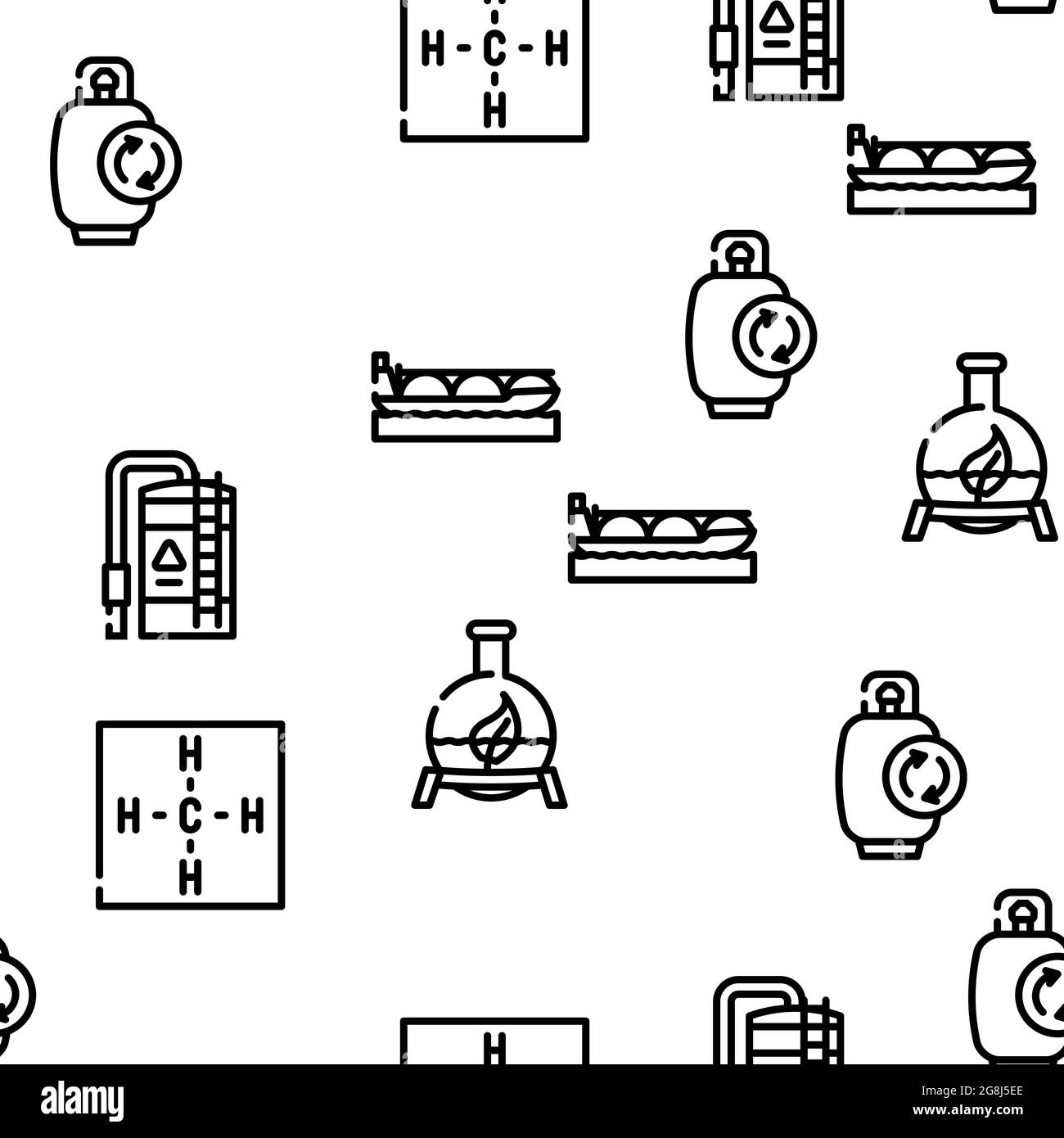 Biogas Energy Fuel Vector Seamless Pattern Stock Vector Image & Art - Alamy