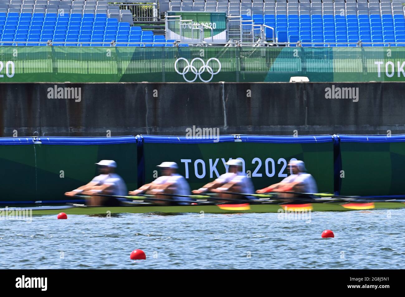 Tokyo, Japan. 21st July, 2021. The German men's quadruple with Max ...