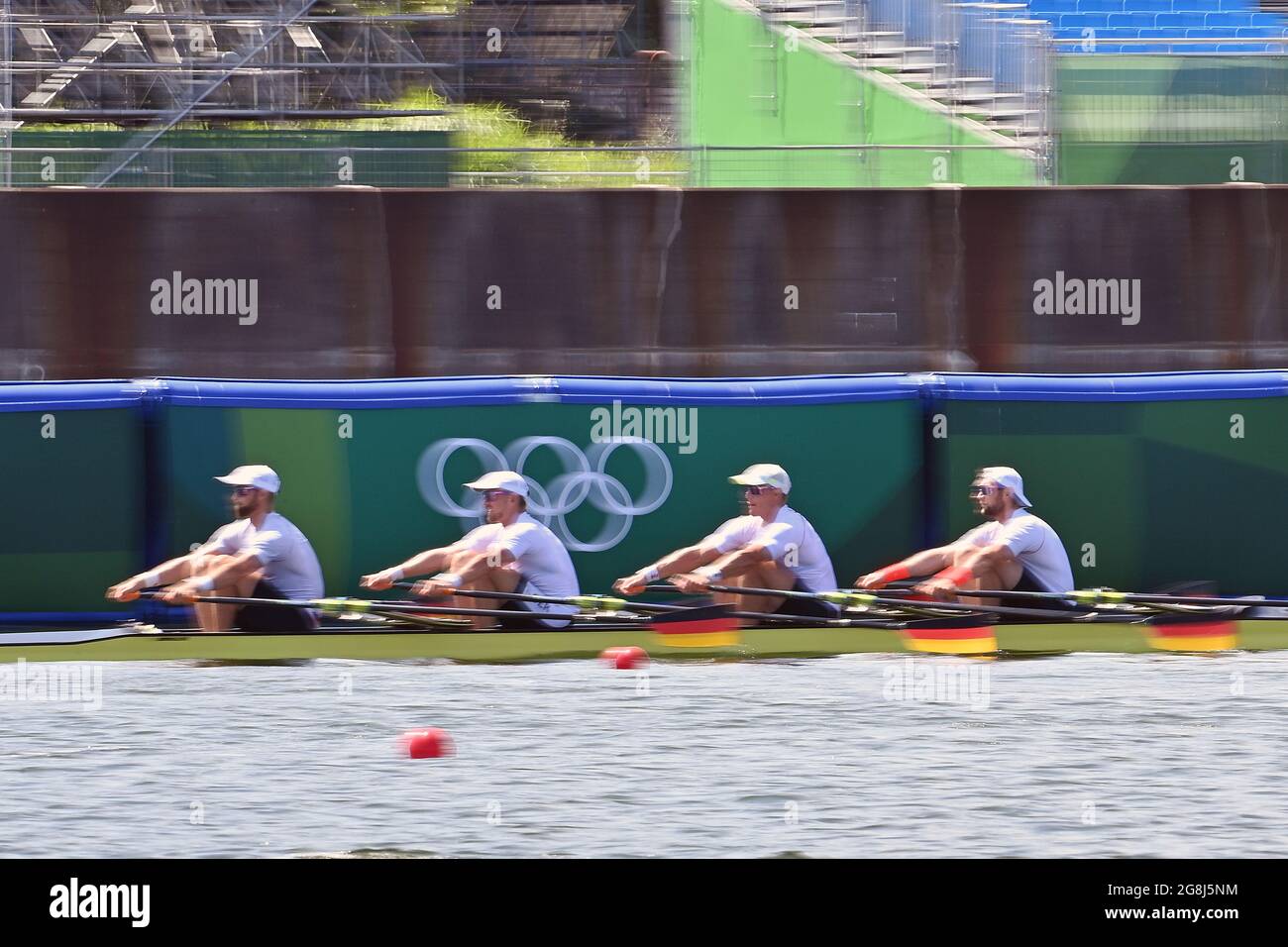 Tokyo, Japan. 21st July, 2021. The German men's quadruple with Max ...