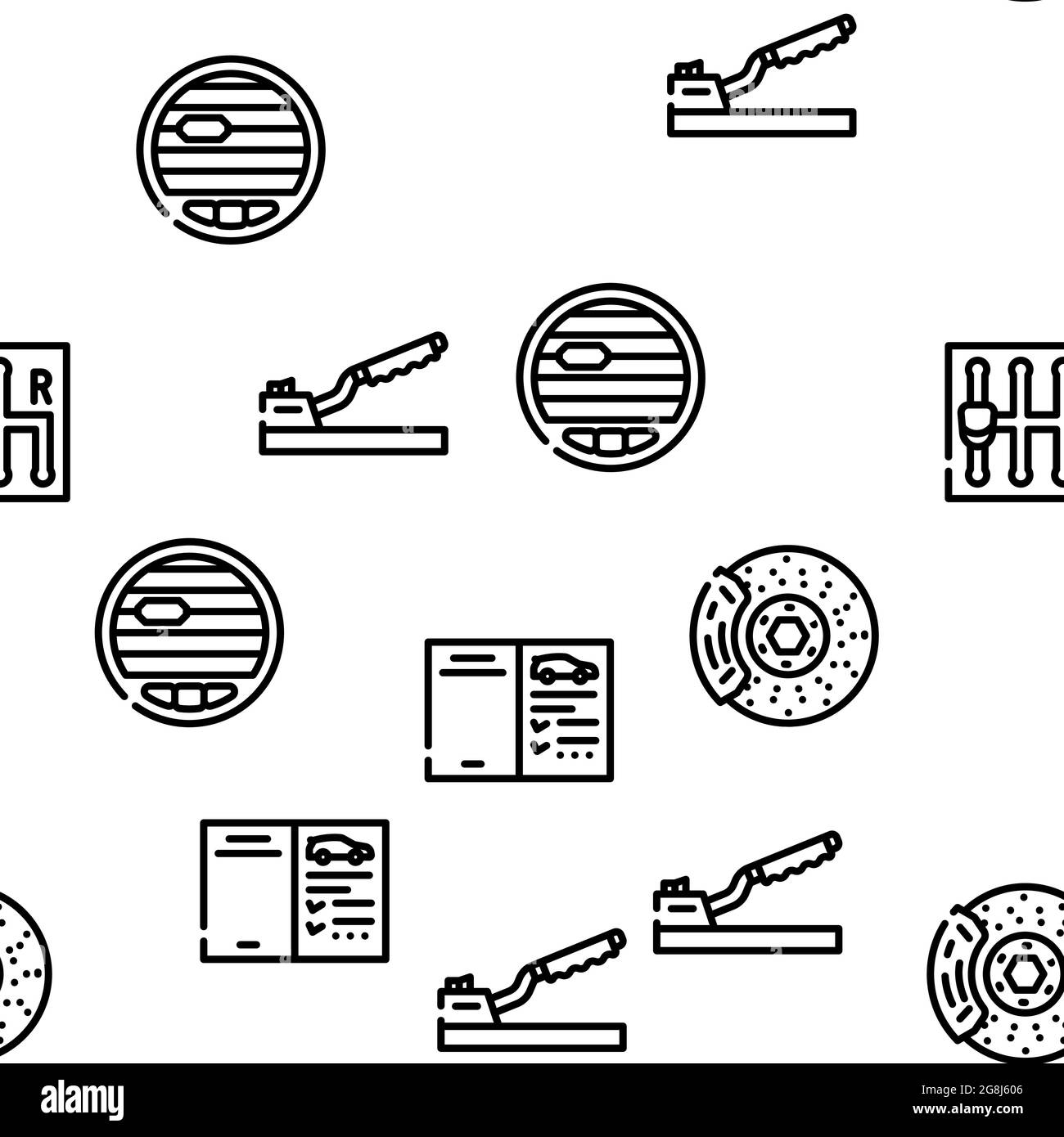 Car Vehicle Details Vector Seamless Pattern Stock Vector Image & Art ...