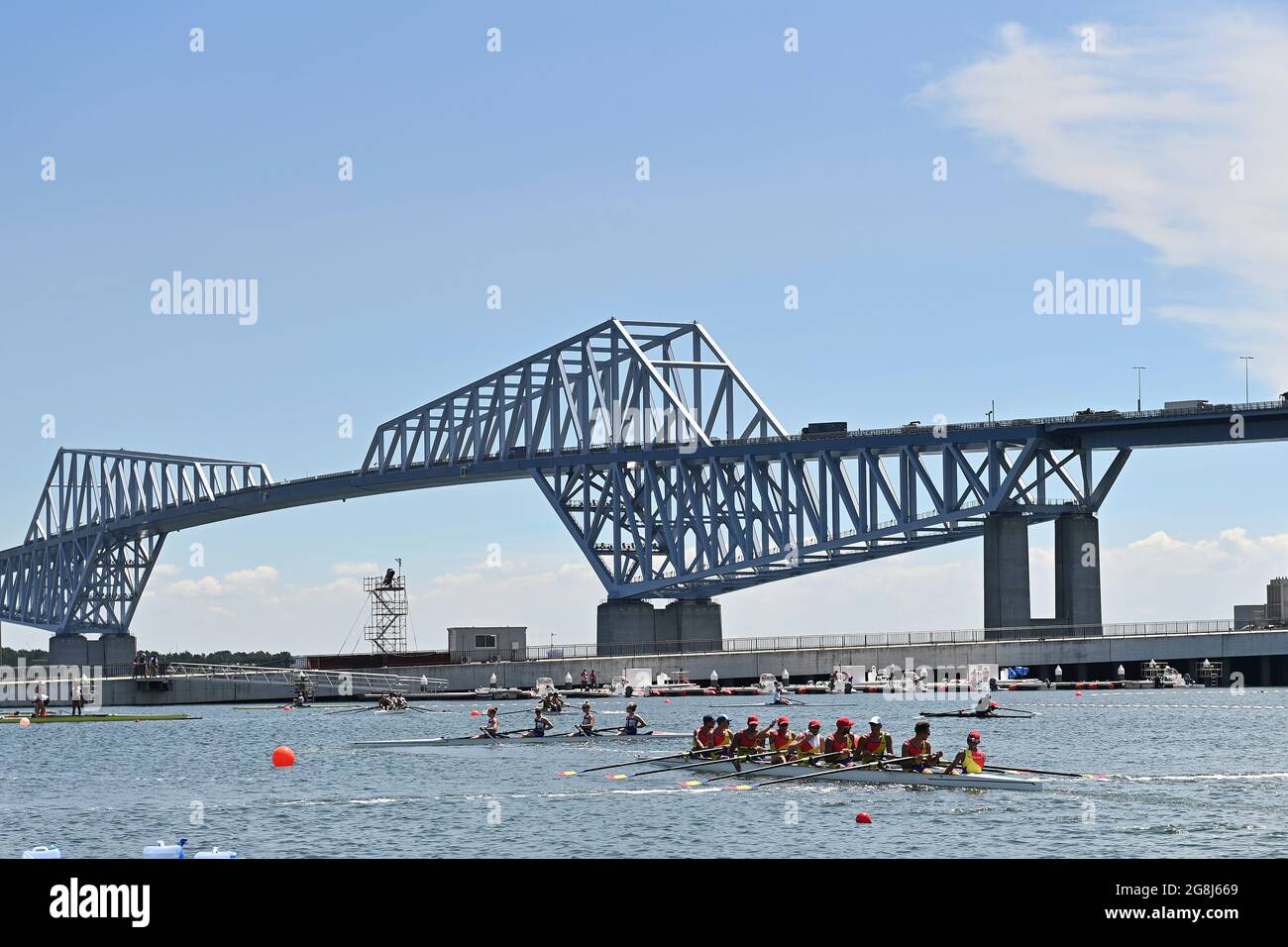 Tokyo, Japan. 21st July, 2021. General, feature, edge motif, rowing ...