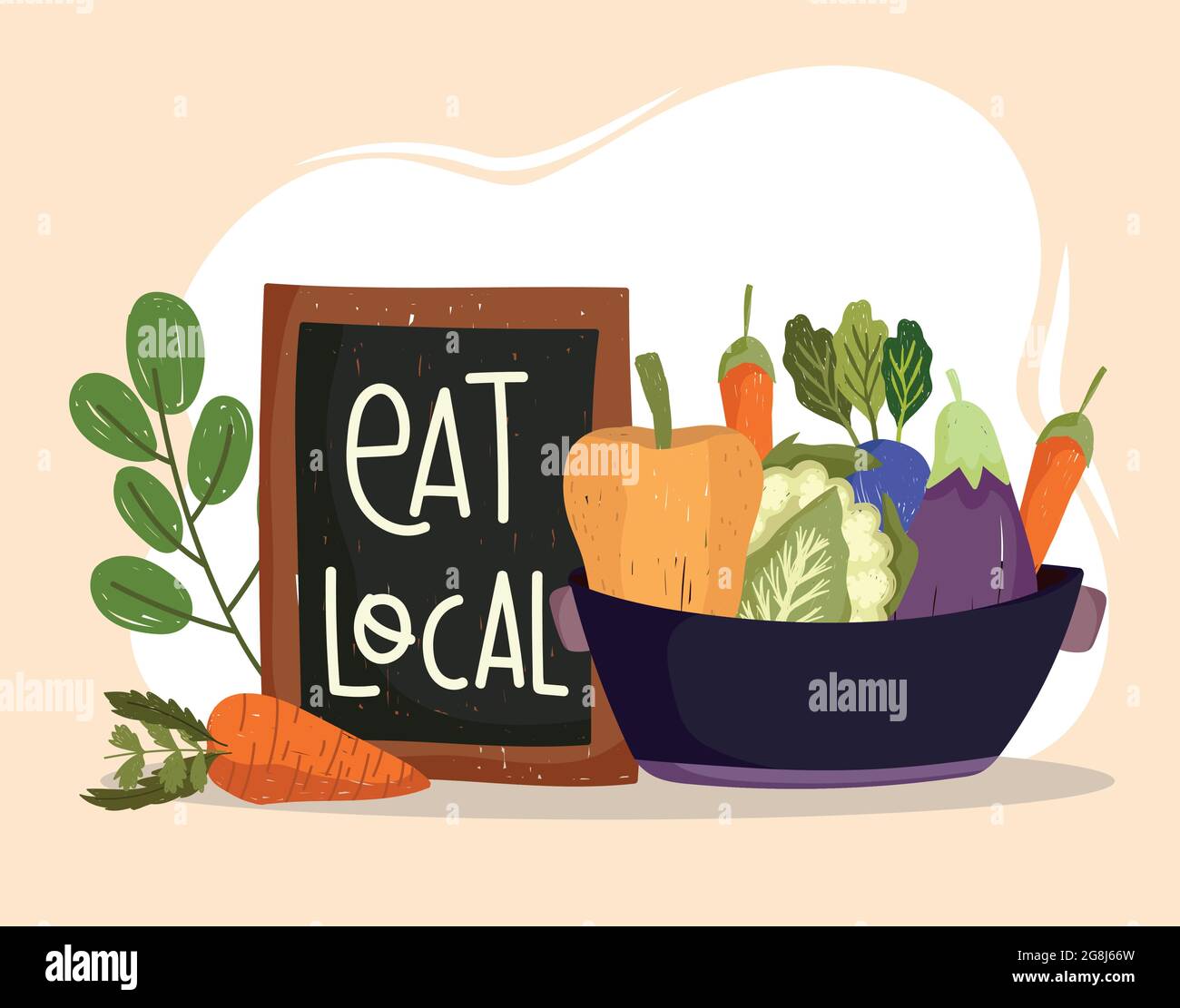 Eat locally sign Stock Vector Images - Alamy