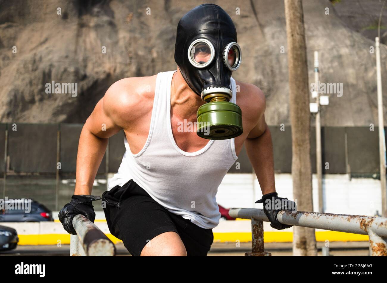 Gas mask training hi-res stock photography and images - Alamy