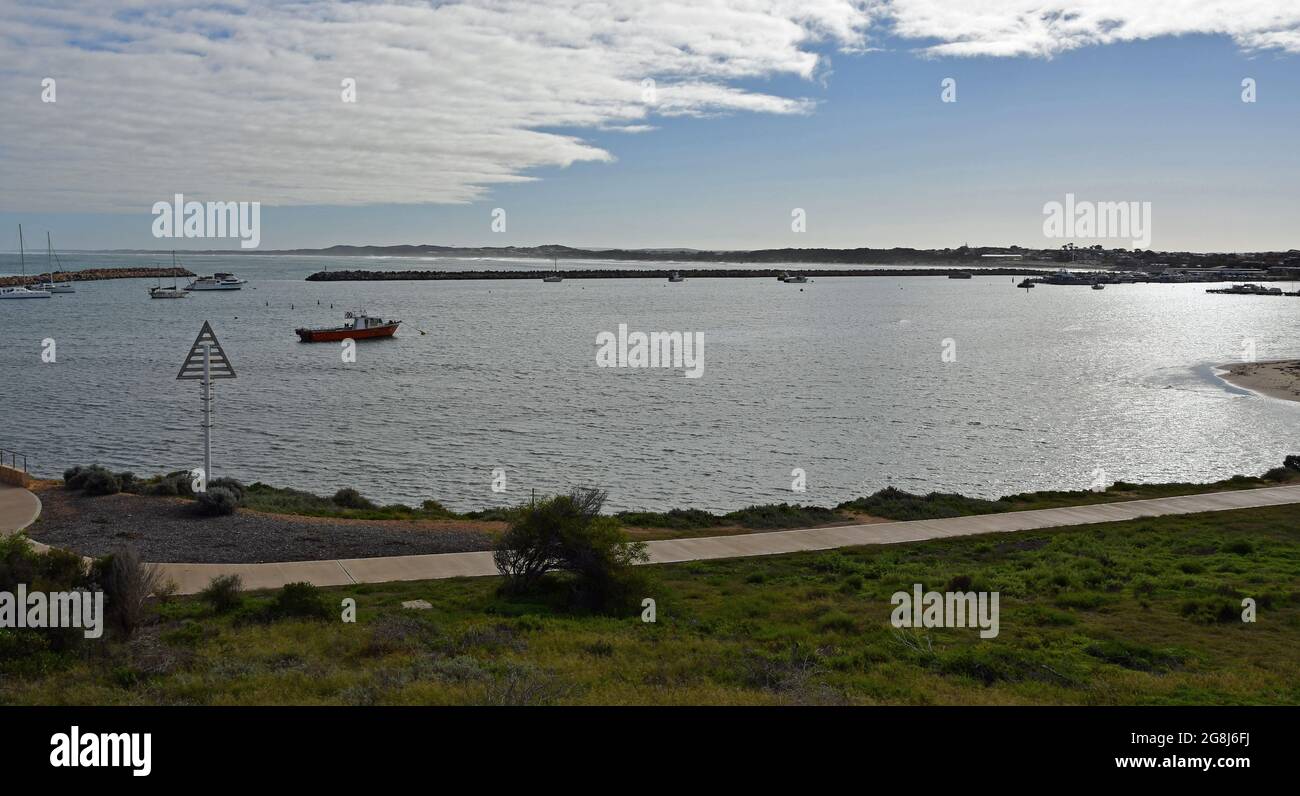 port denison bay and harbour view from lookout western australia Stock ...