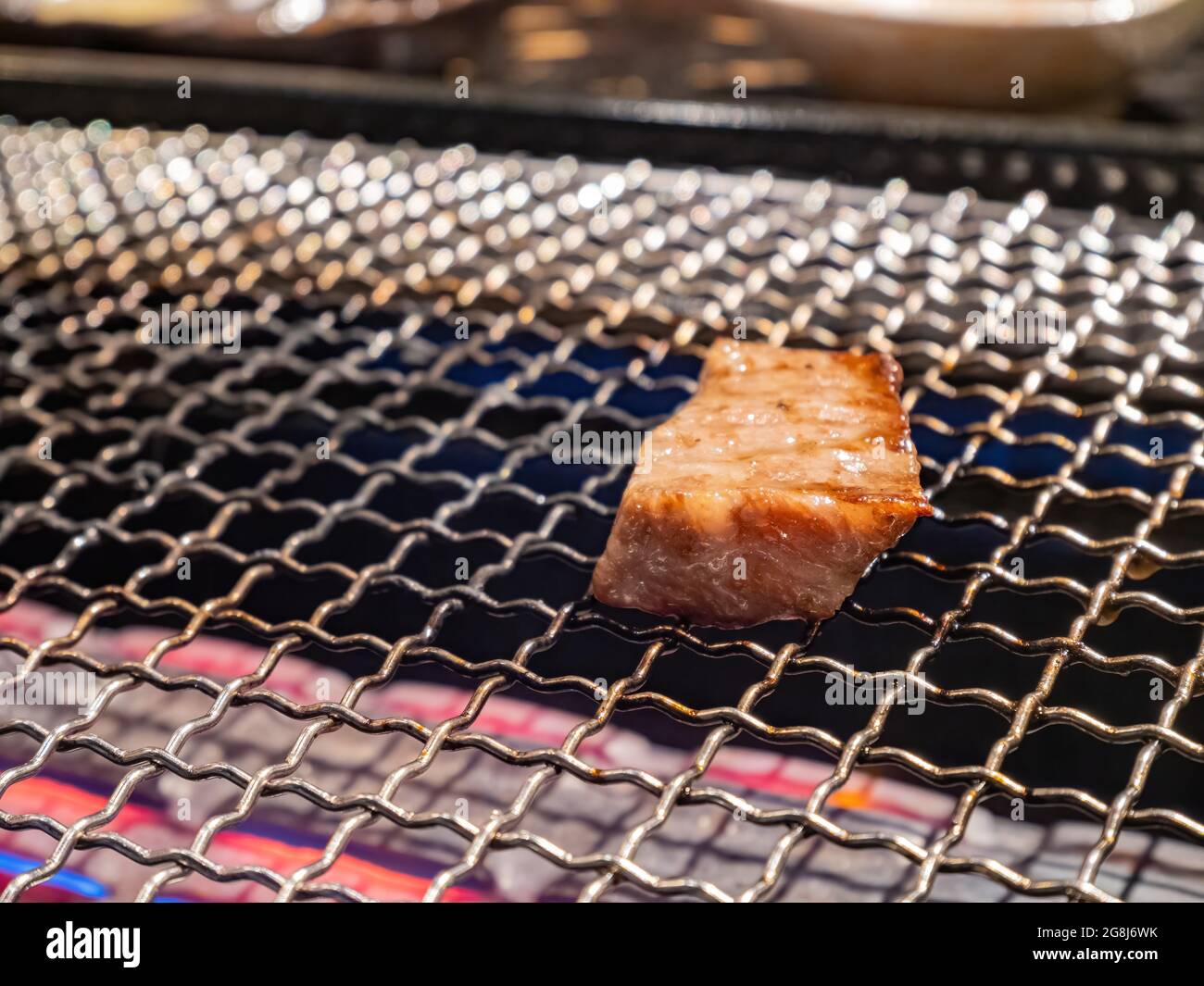 Close up shot of grilling meat at Las Vegas, Nevada Stock Photo - Alamy