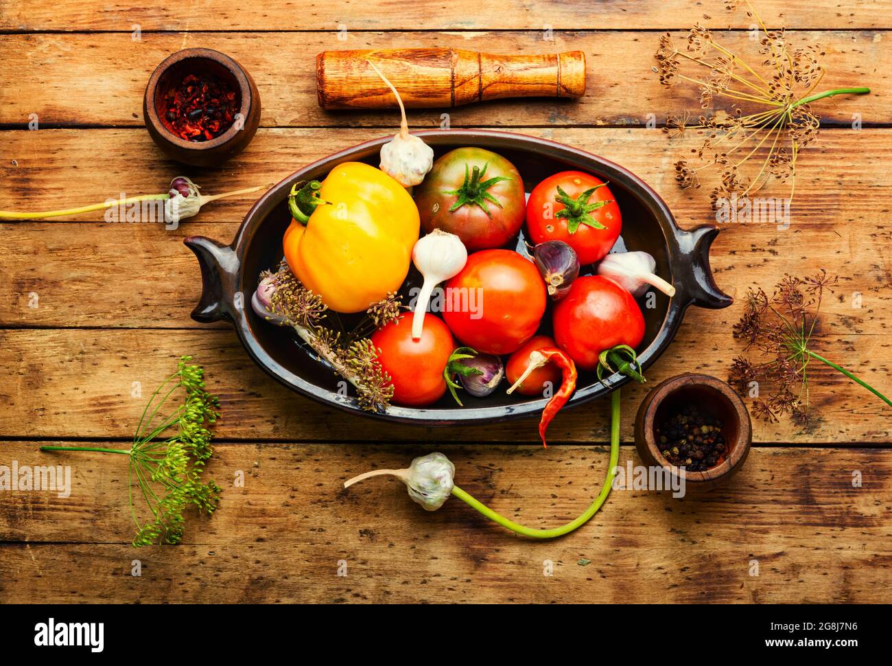 Salted homemade tomato.Cooking process.Canned tomato.Marinated ...