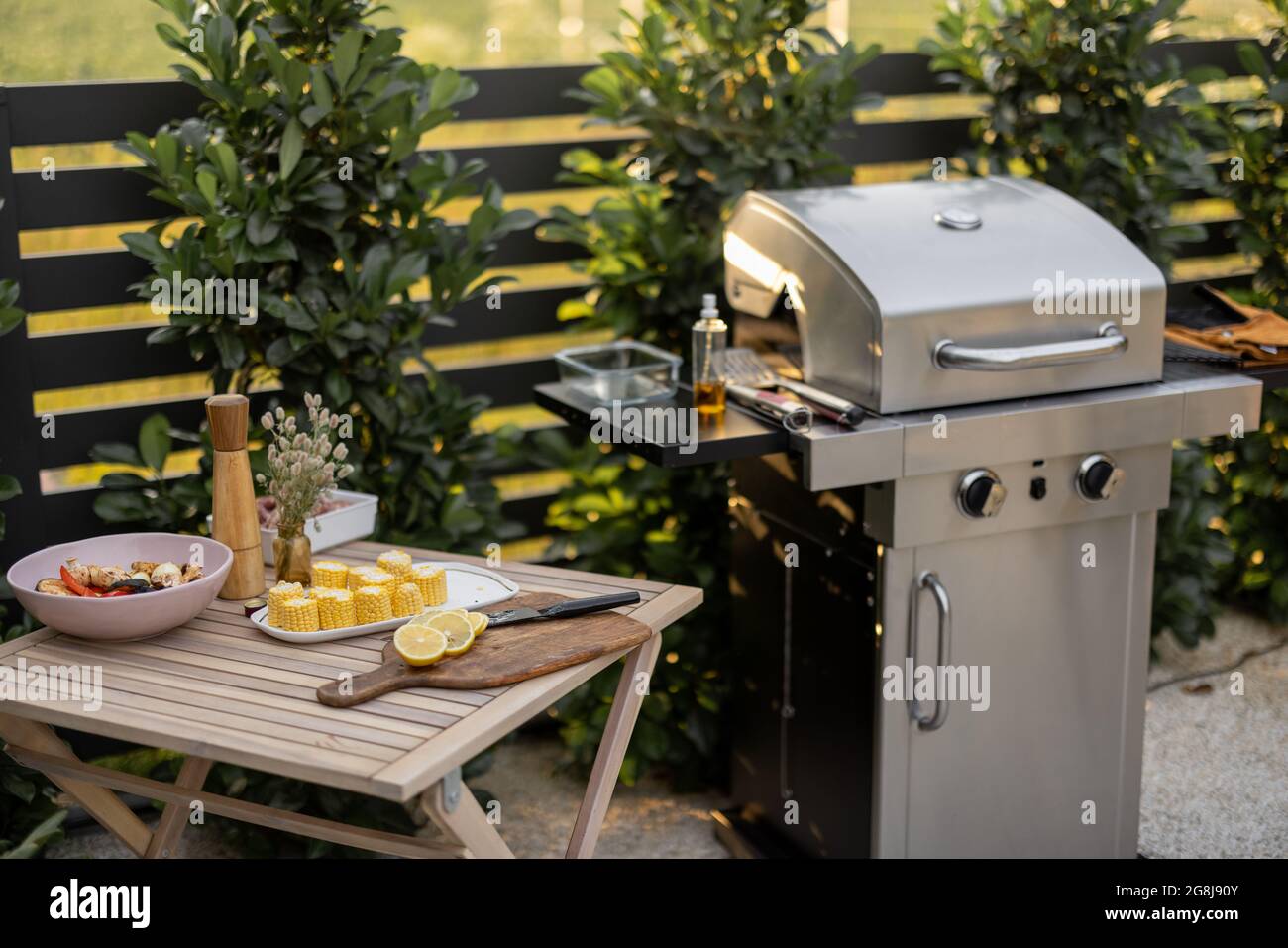 Ready barbecue backyard hi-res stock photography and images - Alamy