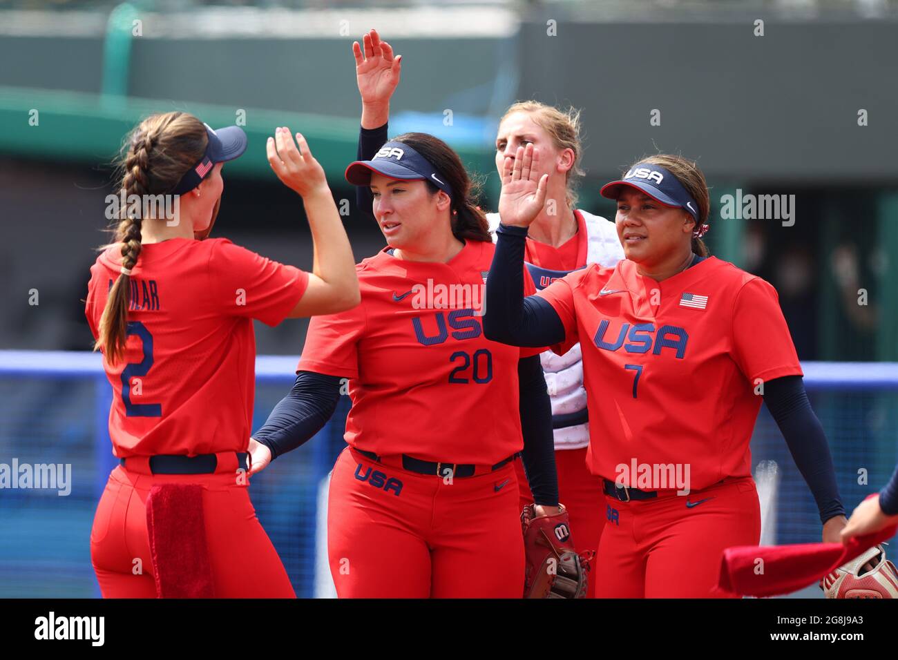 Fukushima, Japan. 21st July, 2021. United States team group (USA ...