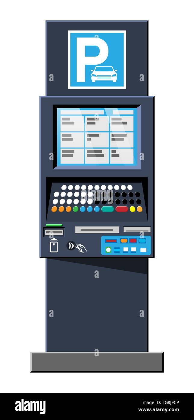 Parking machine on city Cut Out Stock Images & Pictures - Alamy
