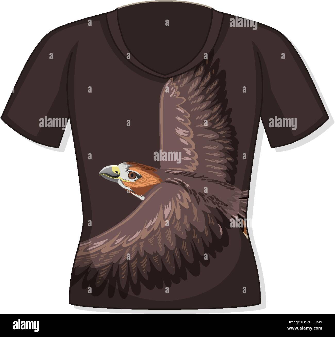 Front of t-shirt with hawk pattern illustration Stock Vector Image ...