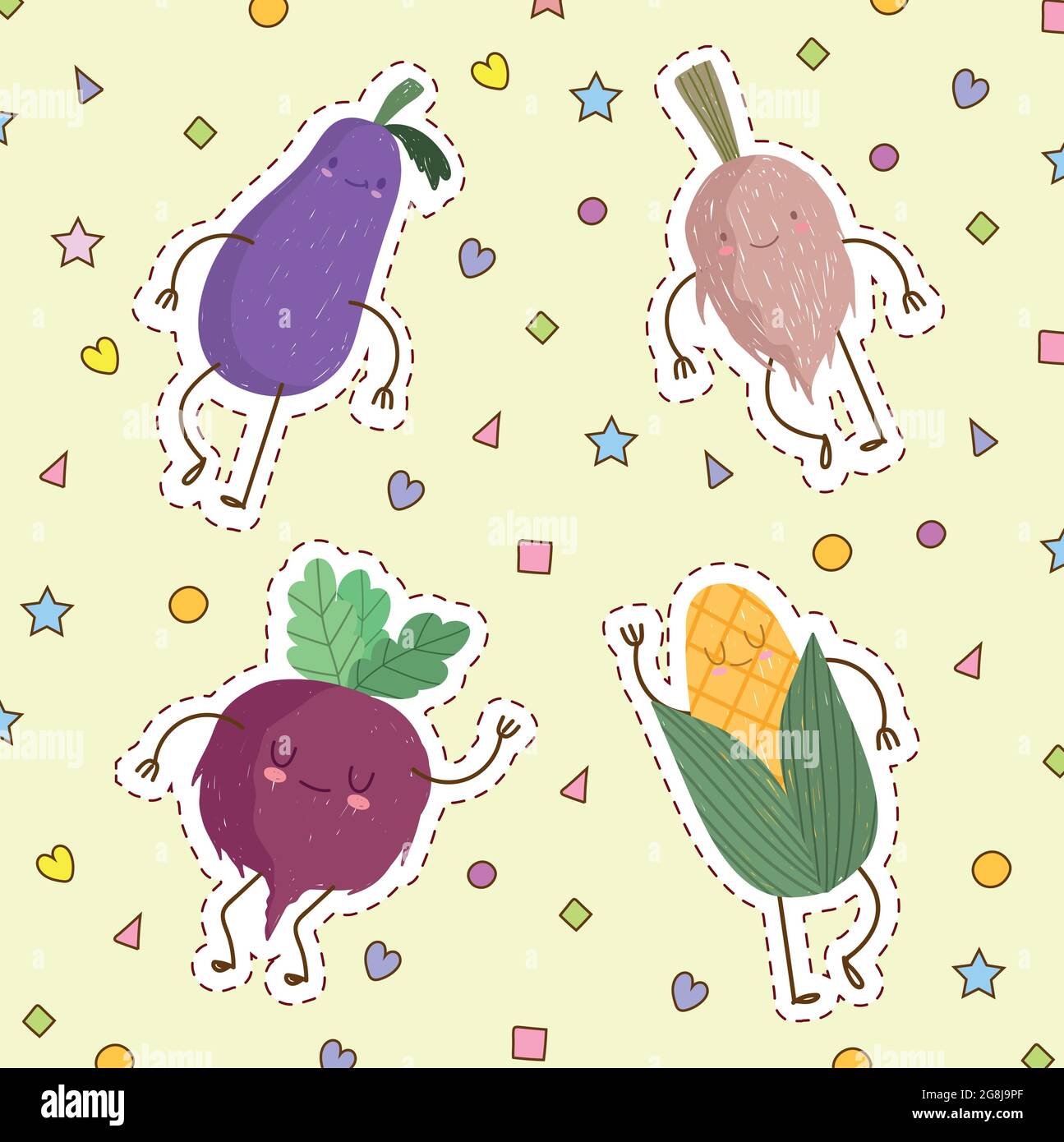 cute food vegetable Stock Vector Image & Art - Alamy
