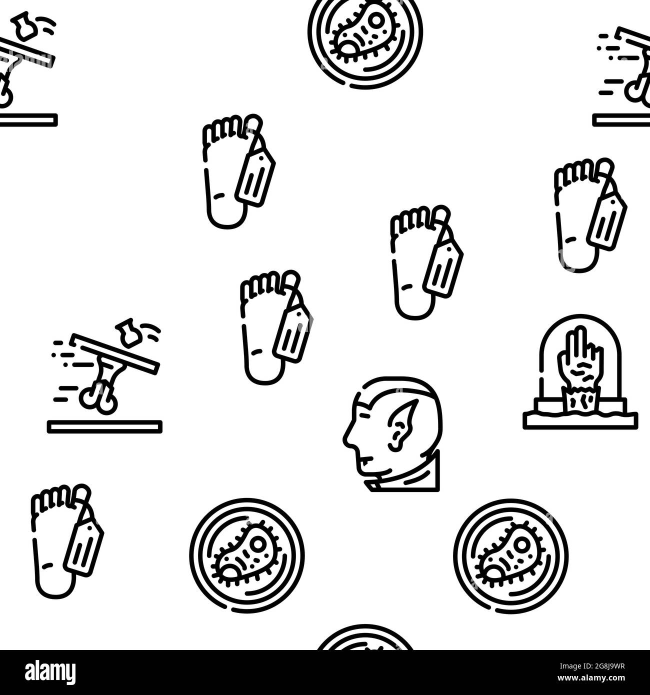 Fear Phobia Problem Vector Seamless Pattern Stock Vector Image & Art ...