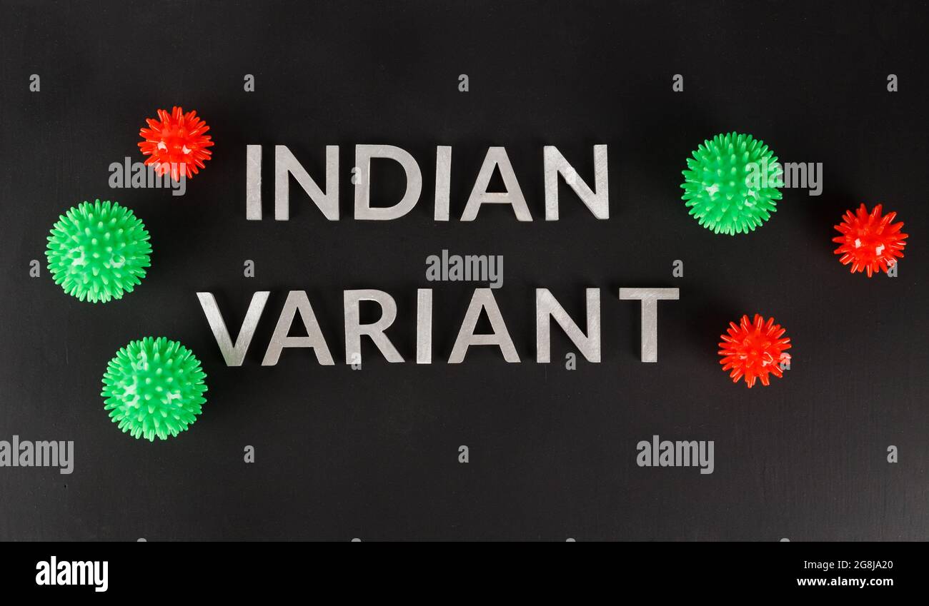 words indian variant laid with silver metal letters onflat matte black ...
