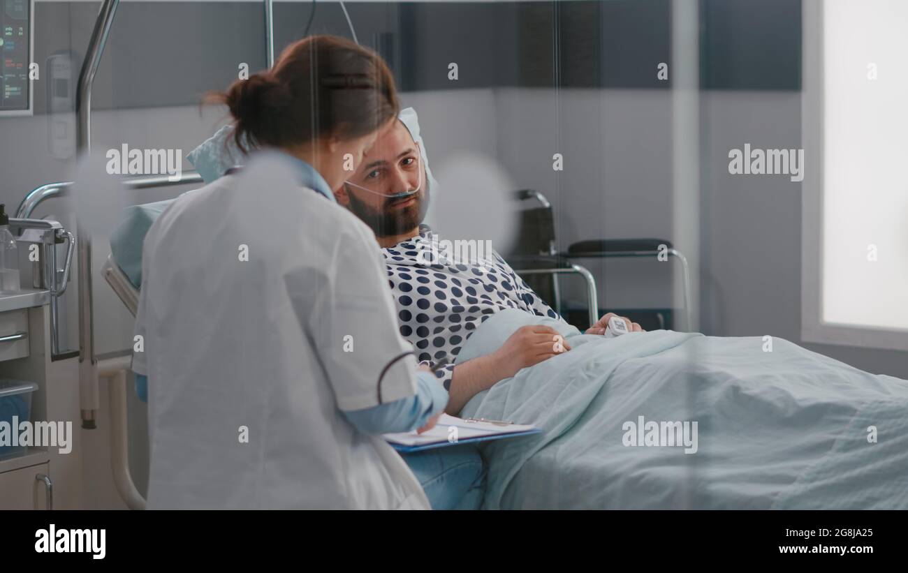 Professional doctors discussing sickness symptom hi-res stock ...