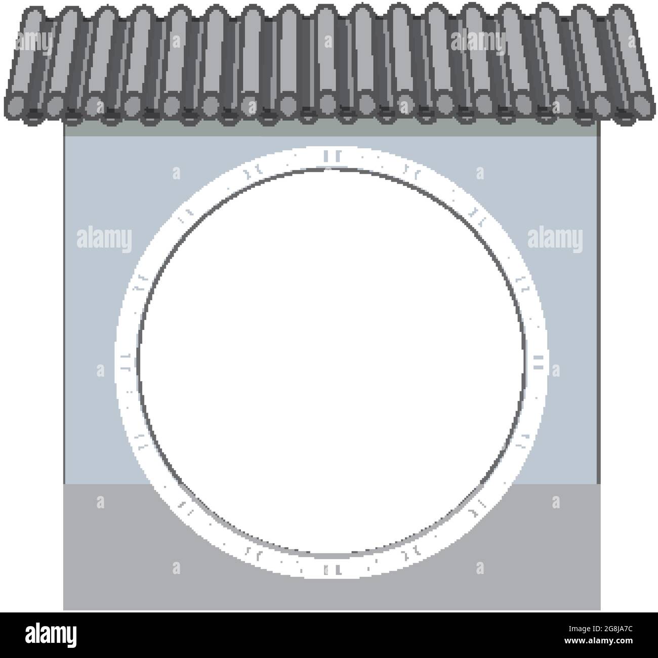 Chinese ancient wall architecture isolated illustration Stock Vector ...