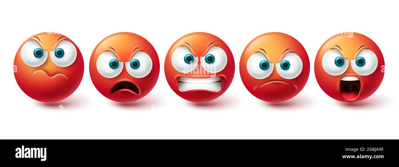 Angry Red Smiley Face