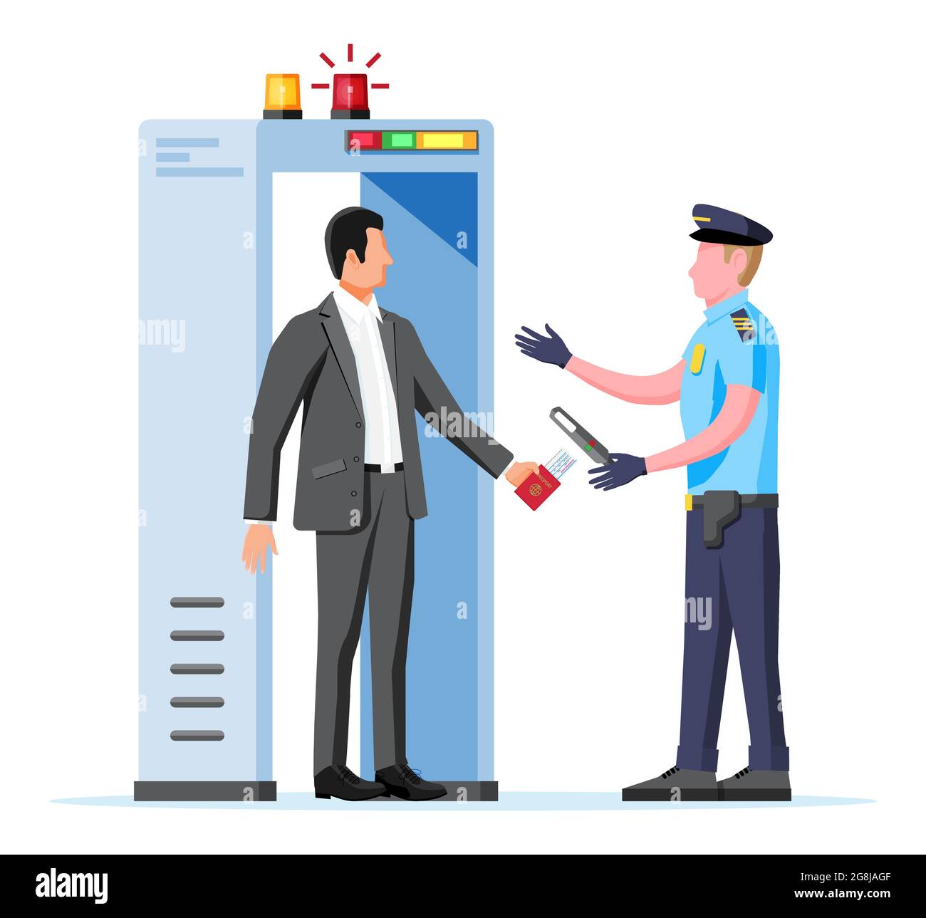 Cartoon Airport Security