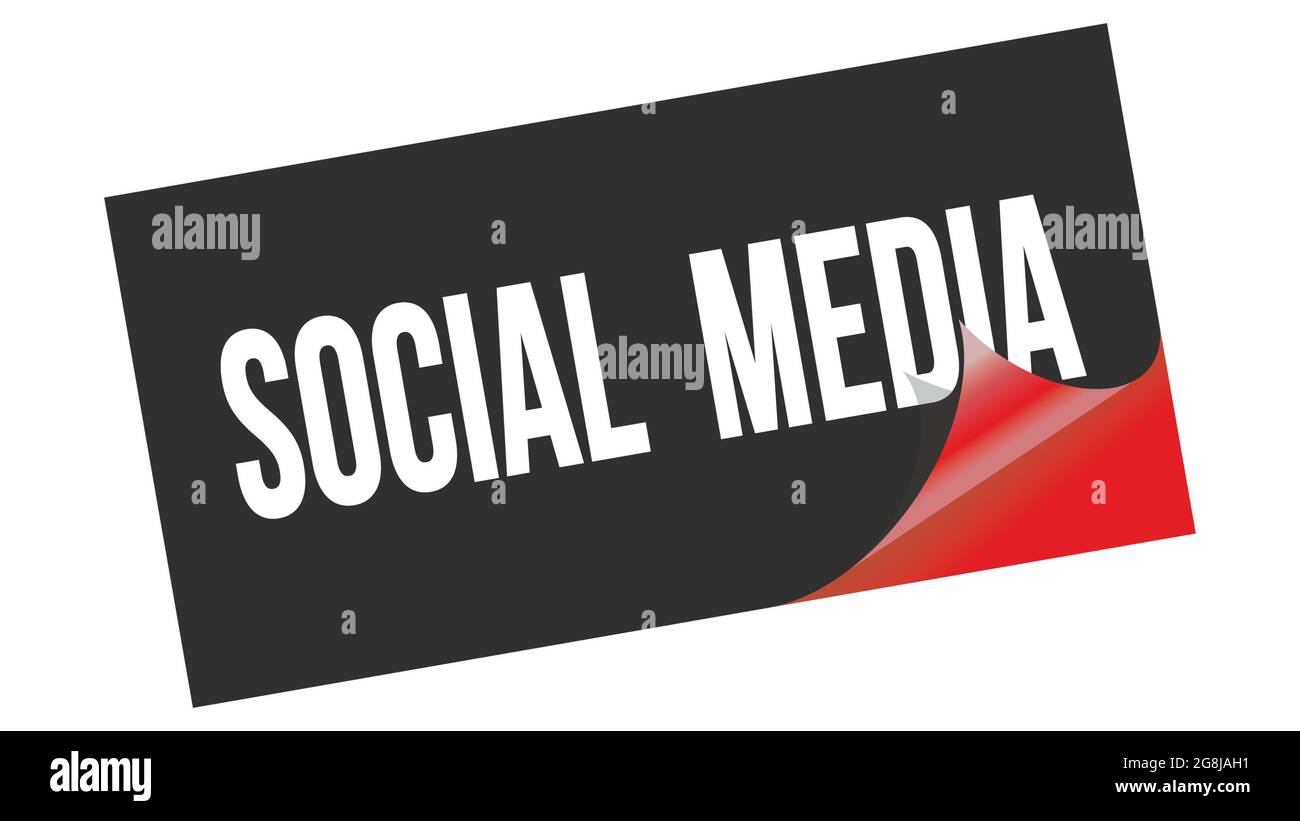 SOCIAL MEDIA text written on black red sticker stamp Stock Photo - Alamy