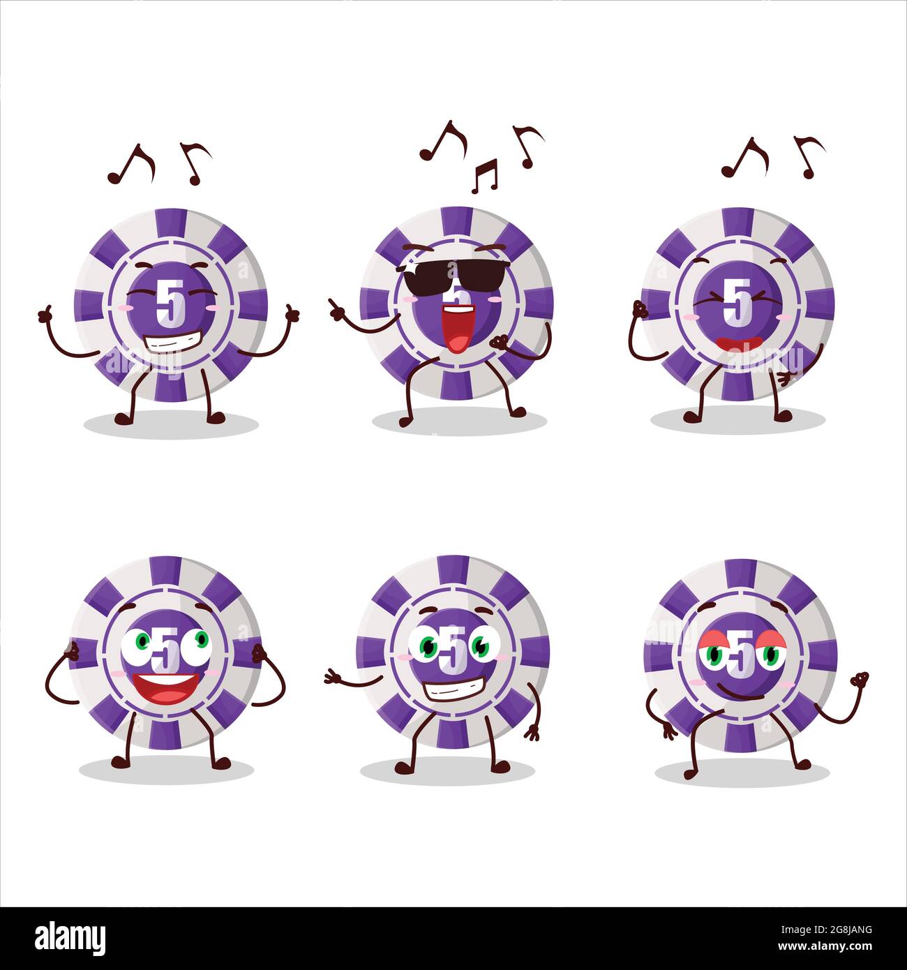 An image of 5 dollar casino chip dancer cartoon character enjoying the ...